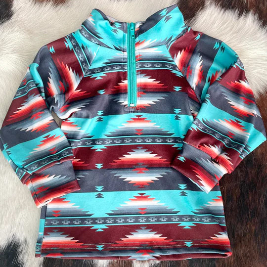 pre order western aztec half zip pullover – MiniSoulBoutiqueClothing