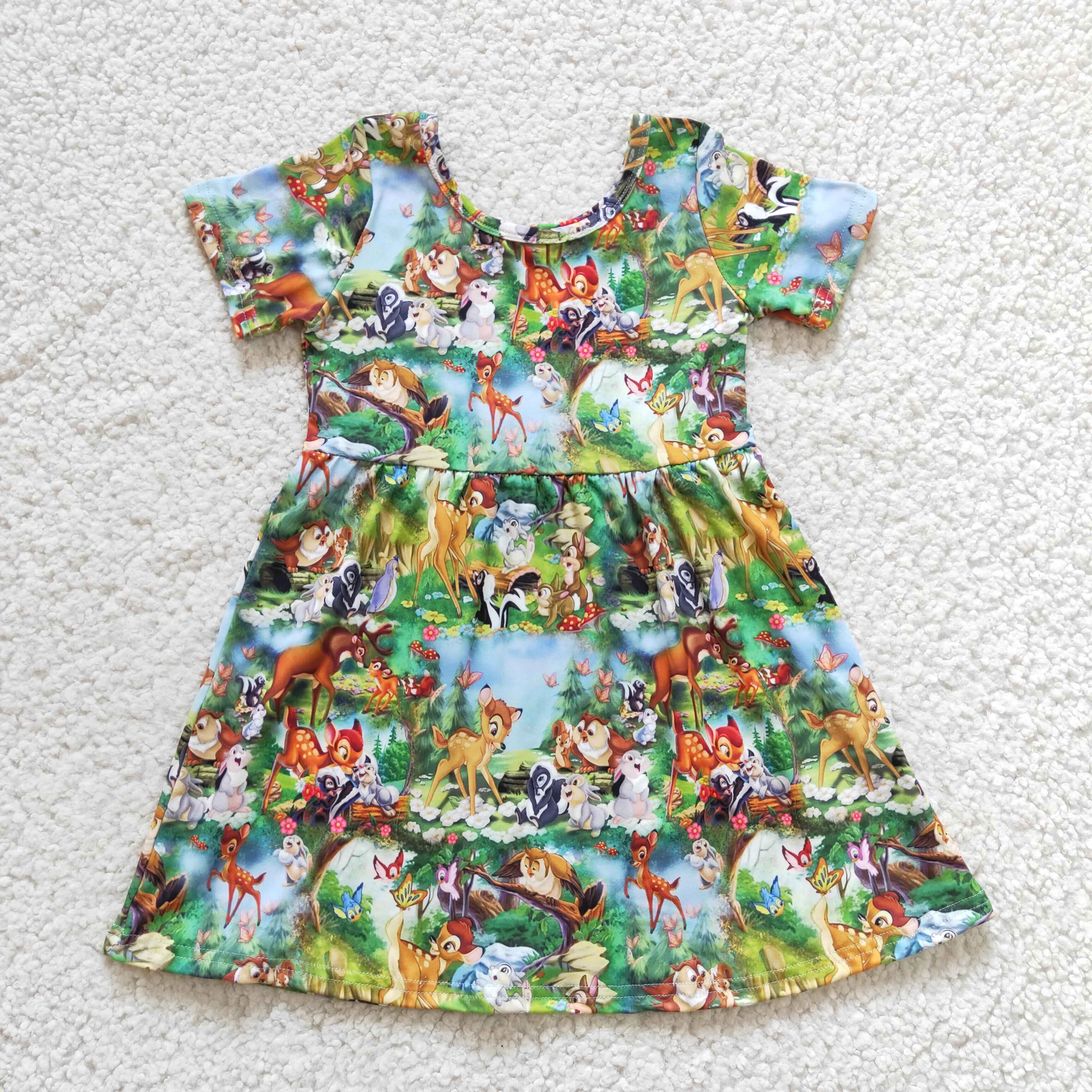 cute cartoon zoo animals short sleeve dress – MiniSoulBoutiqueClothing
